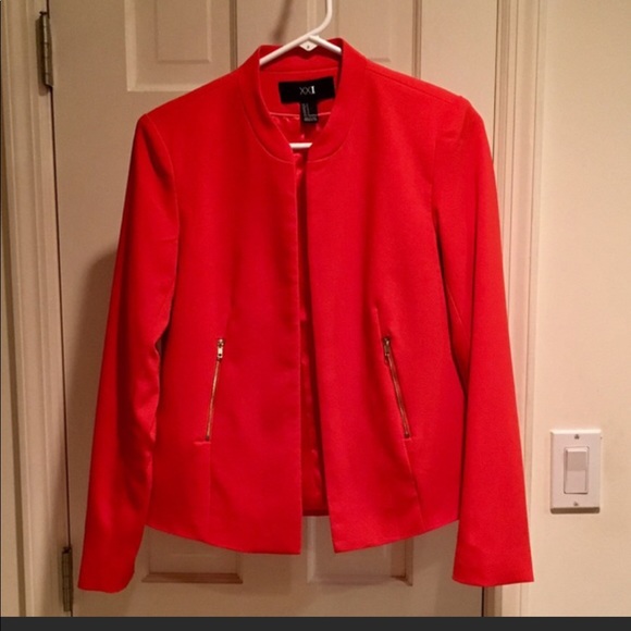Forever 21 | Jackets & Coats | Bright Red Open Front Blazer | Poshmark